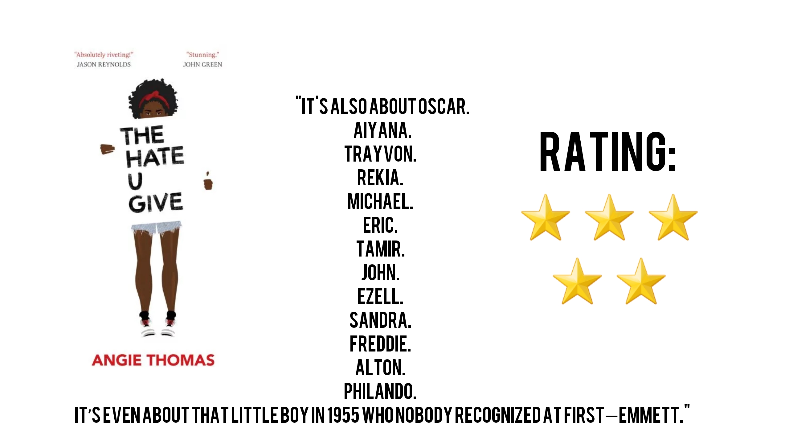 The Hate U Give, Angie Thomas